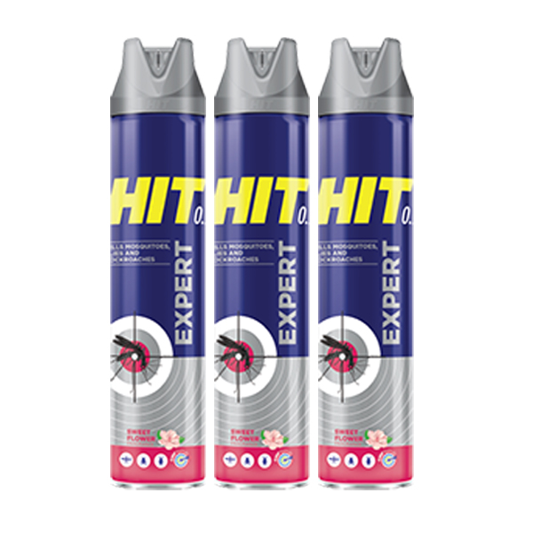 Makroclick | HIT MOSQUITO AEROSOL Expert Sweet Flower 500MLx3