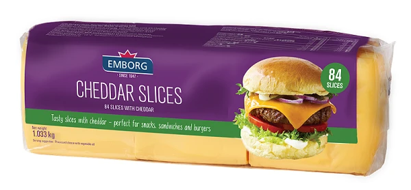 Makroclick | EMBORG CHEDDAR SLICED 1.033KG