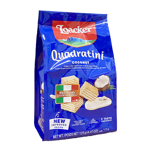 Makroclick | LOACKER QUADRATINI COCONUT WAFER 125GX1