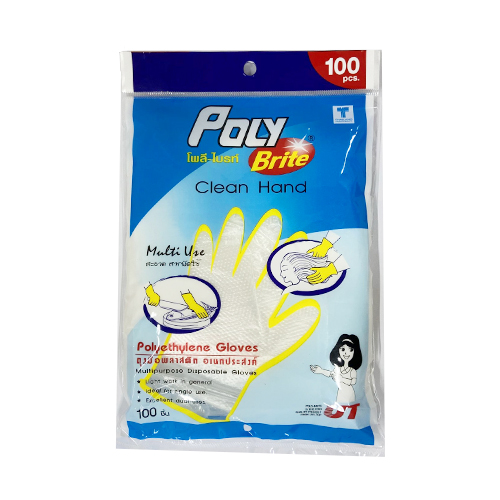 Makroclick | POLY BRITE HDPE GLOVES 1X100PCS