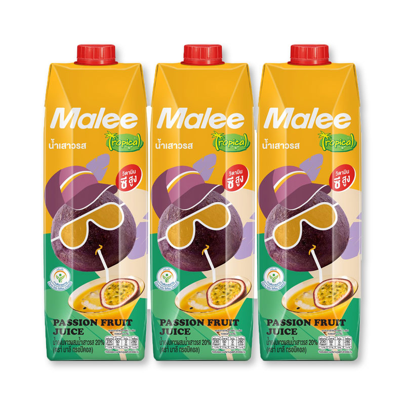 Makroclick | MALEE TROPICAL PASSION FRUIT JUICE 20% 1L*3BOTTLE