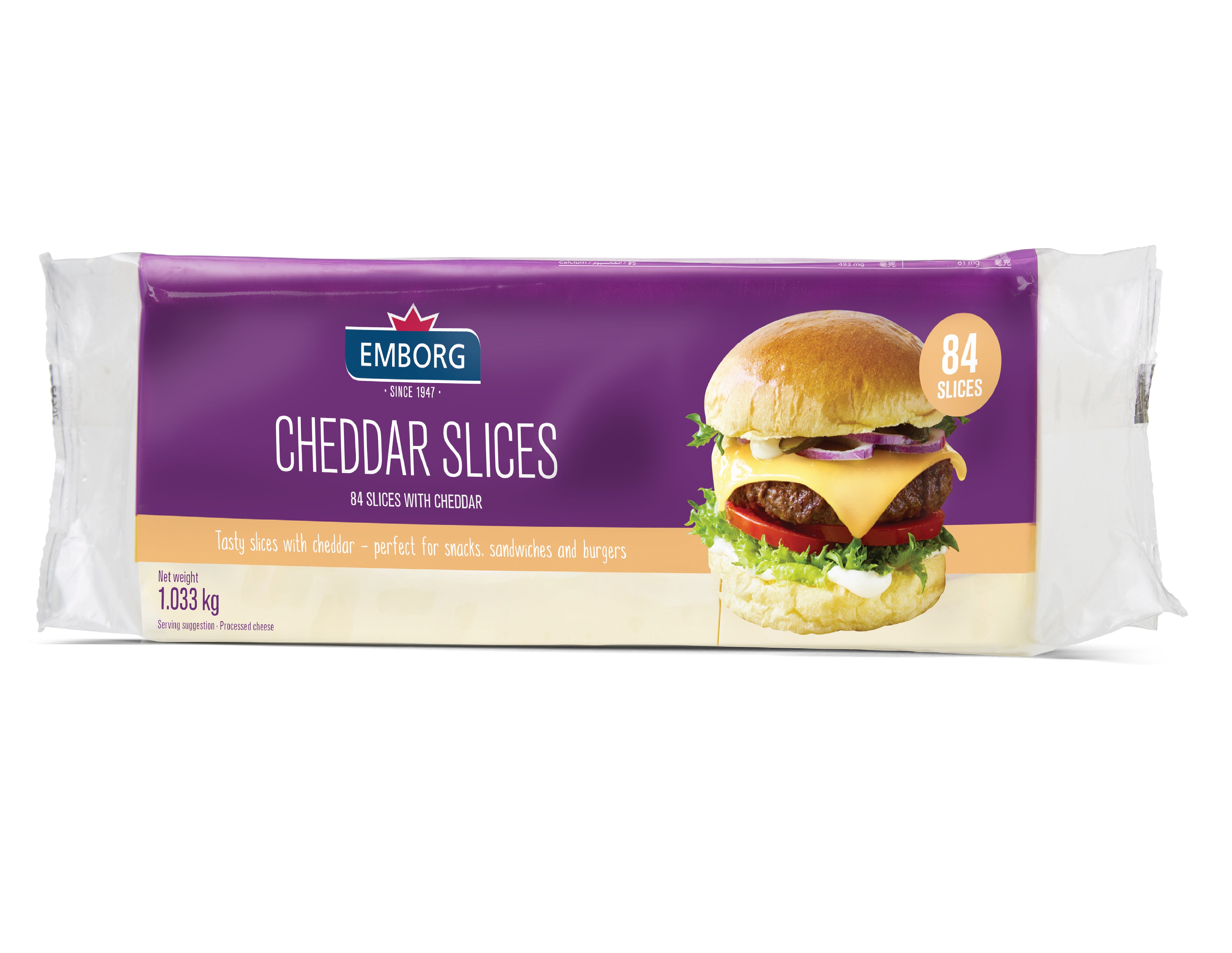 Makroclick | EMBORG CHEDDAR SLI- WHITE 1.033KG