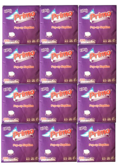 Makroclick | Primo Pop Up Napkins 1PLY 200S*12