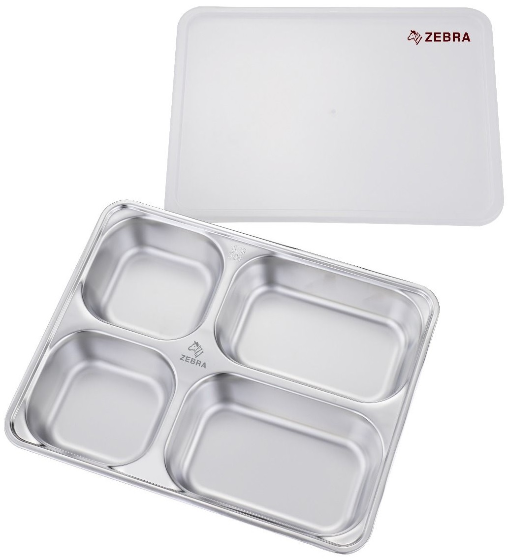 Makroclick | *ZEBRA FOOD TRAY WITH LID *1PC