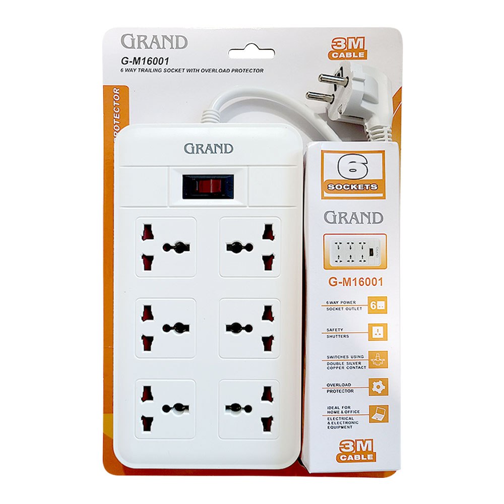 Makroclick | GM16001 EXTENTION SOCKET 6SLOT * 3M
