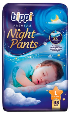 Makroclick | BIPPI PREMIUM NIGHT PANTS DIAPER SIZE L 48PCS*1