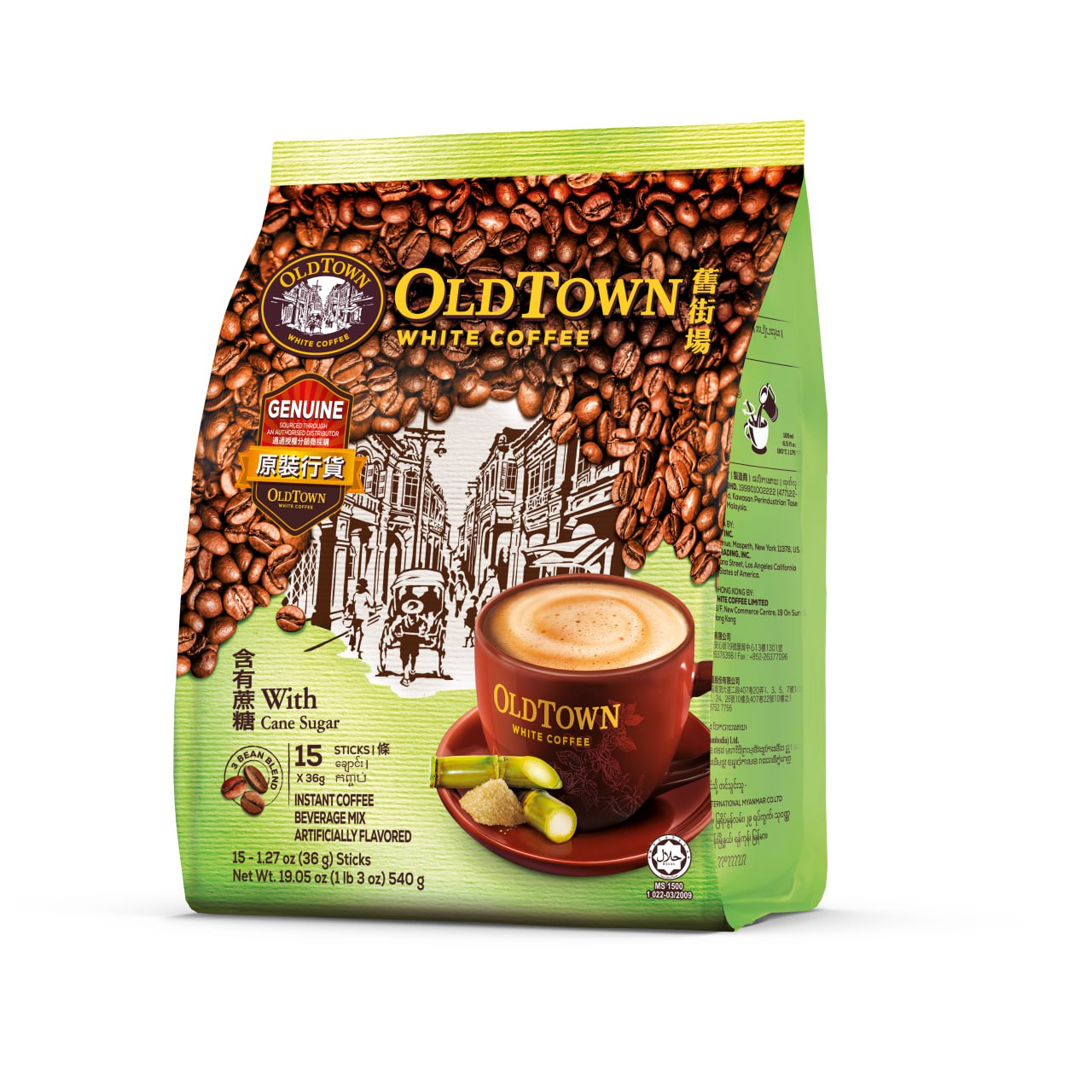Makroclick | OLDTOWN INSTANT COFFEE CANE SUGAR 36G*15STICK