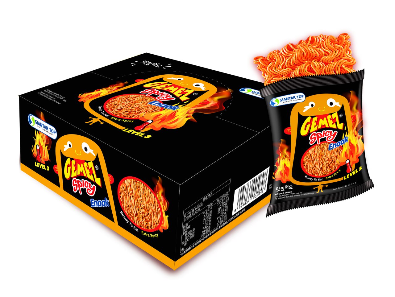 Makroclick | GEMEZ ENAAK SPICY L3 NOODLE SNACK 14GX30