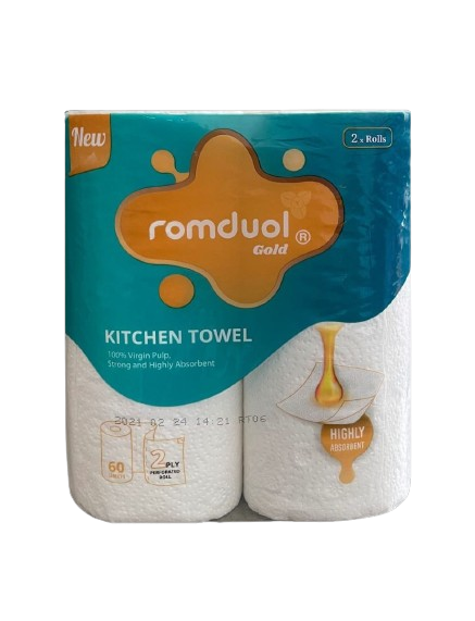 Makroclick | ROMDOUL GOLD KITCHEN TISSUE 60'S 2PLYX2