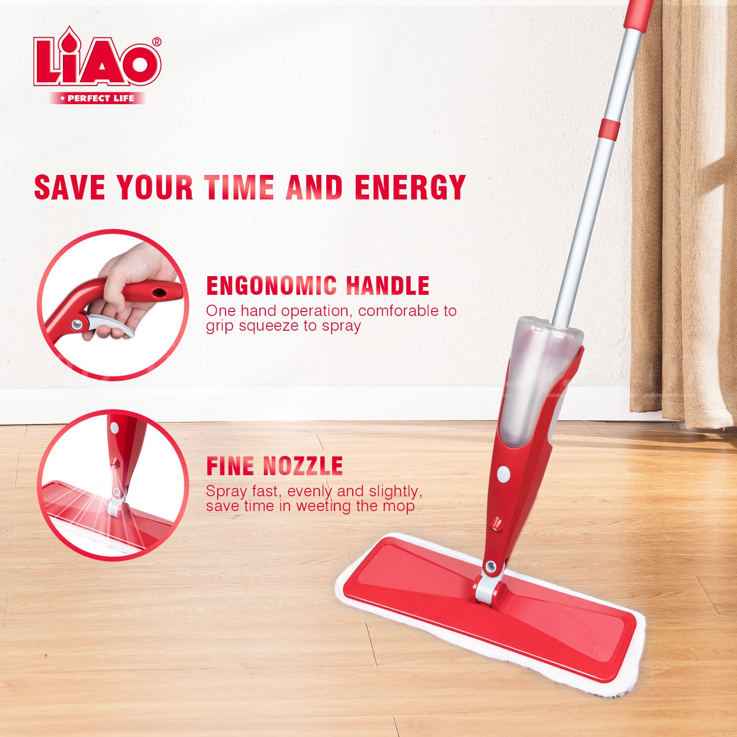 Makroclick | *Liao Spray Mop 120cm#LA2204