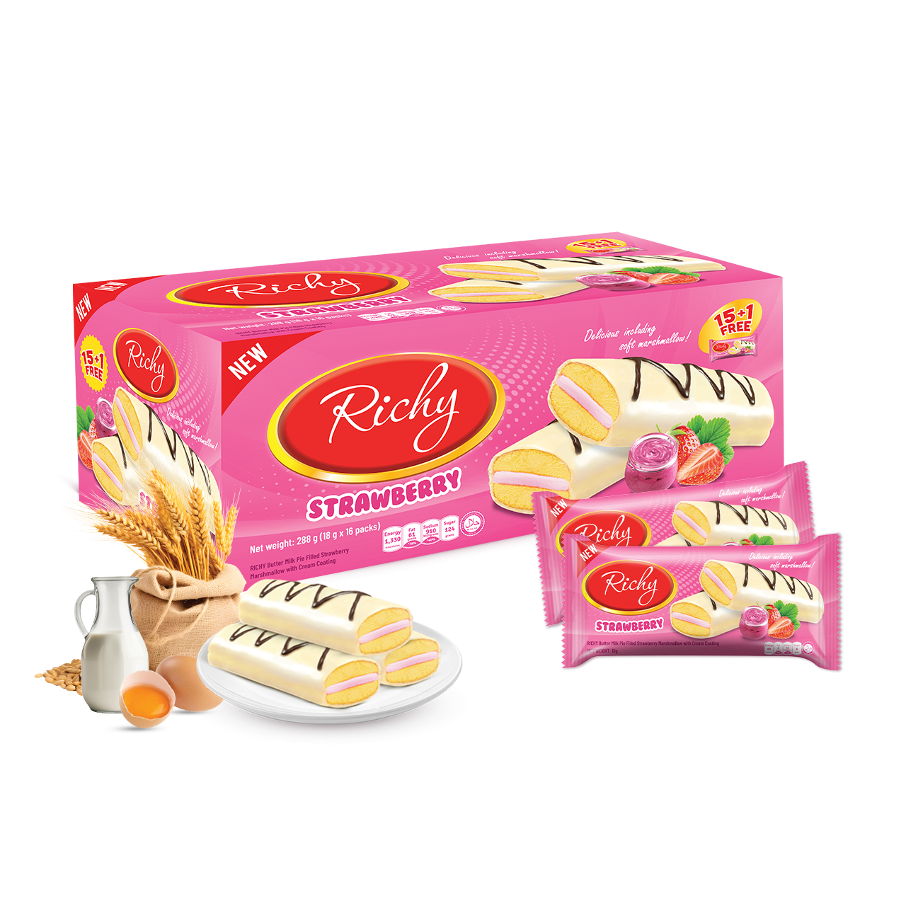 Makroclick | RICHY STRAWBERRY CAKE 18GX16