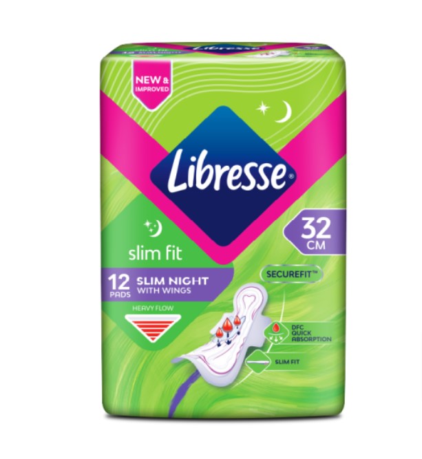 Makroclick | LIBRESSE VALUE PACK 32CM SLIM NIGHT WING SANITARY PAD 12PADX1