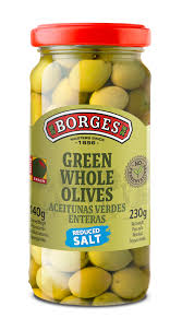 Makroclick | BORGES WHOLE GREEN OLIVES 110GX1