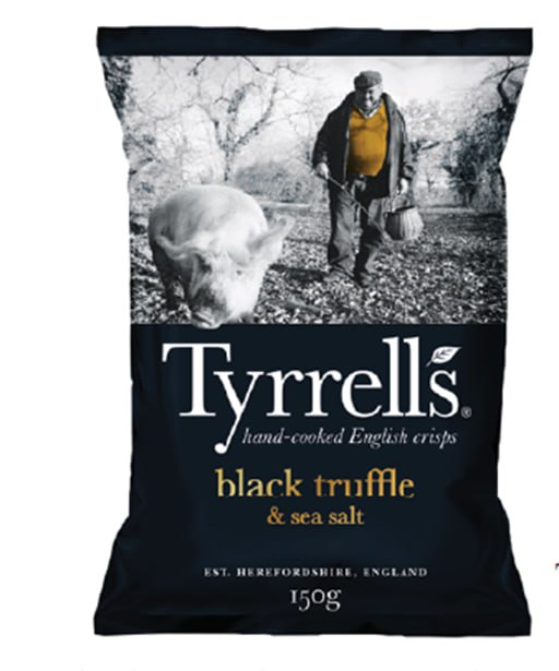 Makroclick | TYRRELLS BLACK TRUFFLE & SEA SALT CRISPS 135G*1
