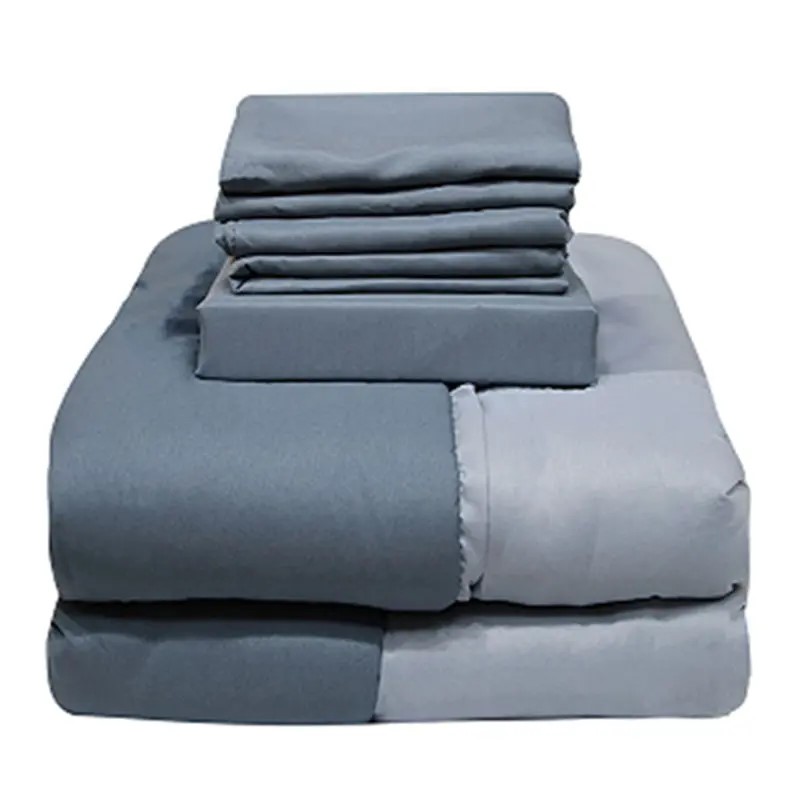 Makroclick | Momento micro bed sheet grey 6 ft+blanket